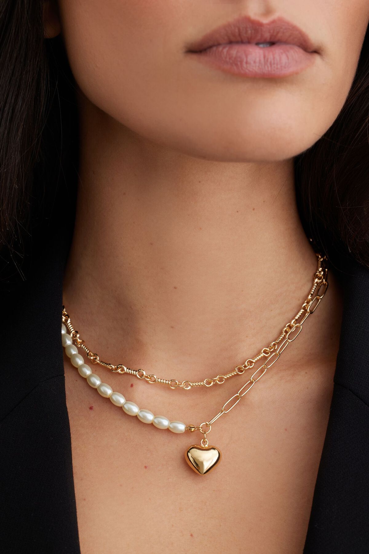 Layered Twist & Pearl Locket Necklace | Garage