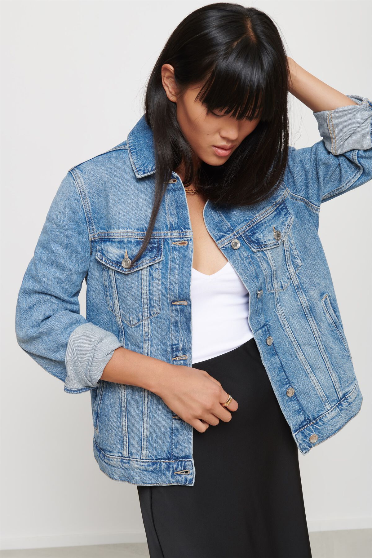 Garage Oversized Denim Jacket - 10005441707I