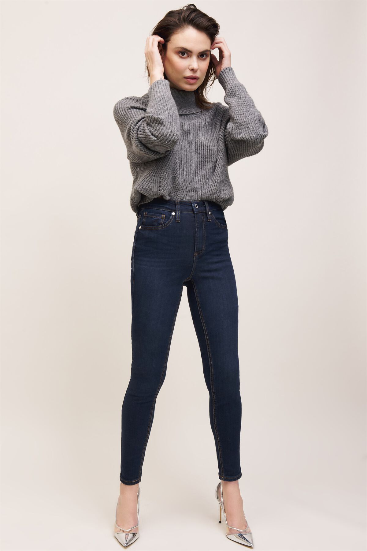 Kate High Rise Skinny Jeans Blue | Garage