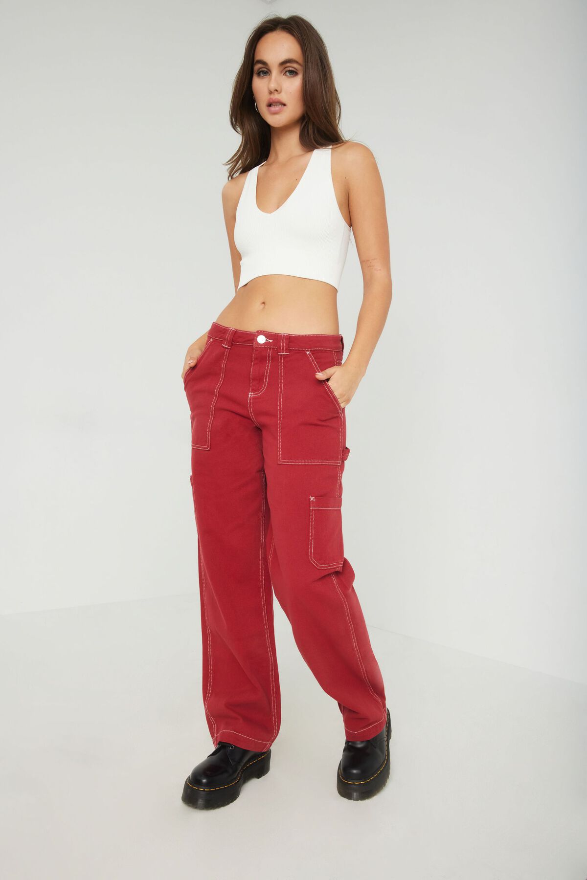 Dani Carpenter Pant Red | Garage