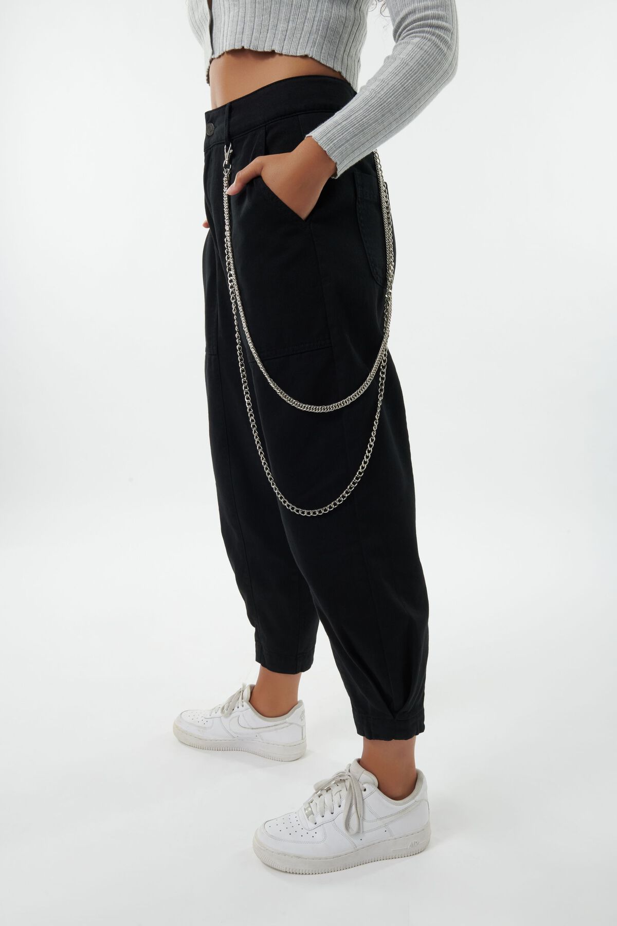 Hanging Double Chain Belt Grey | Garage