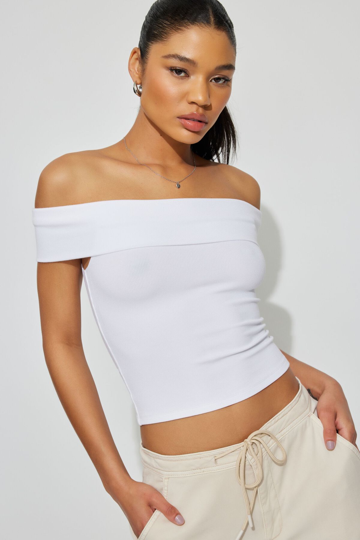 Off Shoulder Top White | Garage