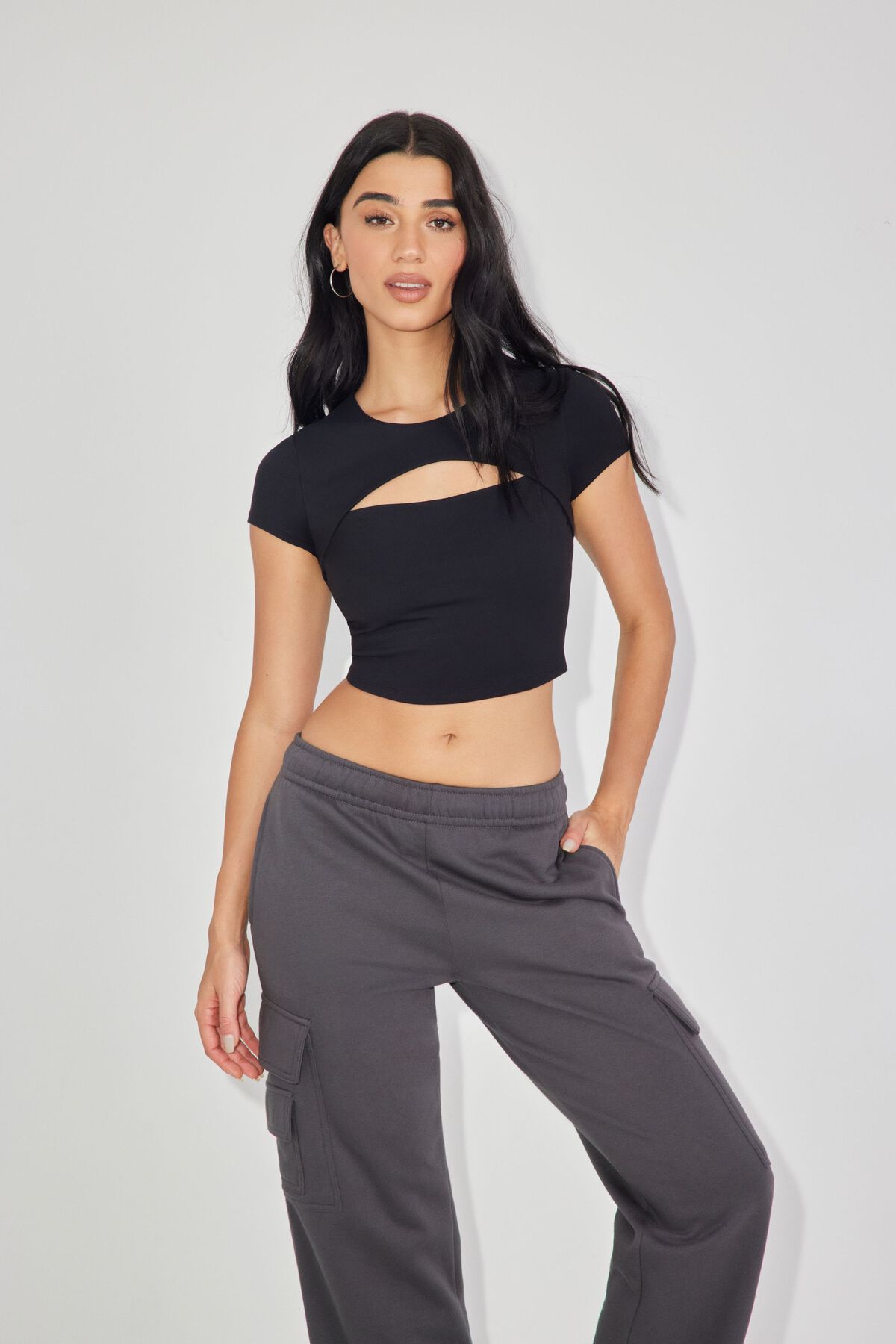 Bailey Cut Out Tee Black | Garage