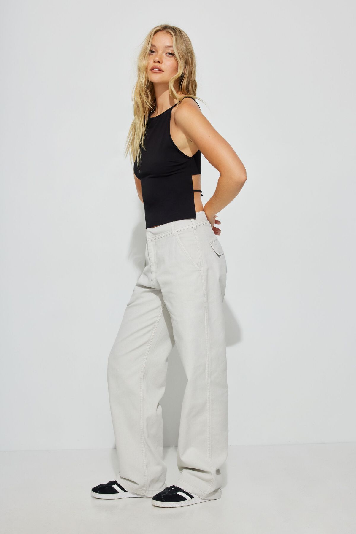 Ellis Slouchy Pant Gray | Garage