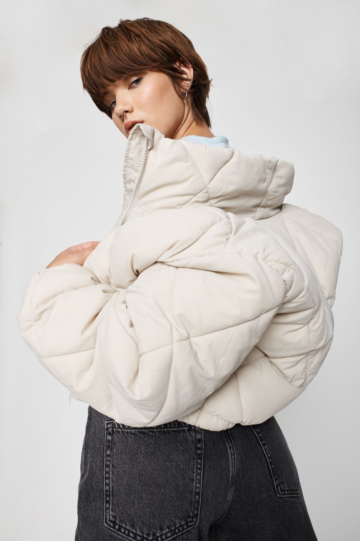 Stowe Puffer Jacket Gray | Garage