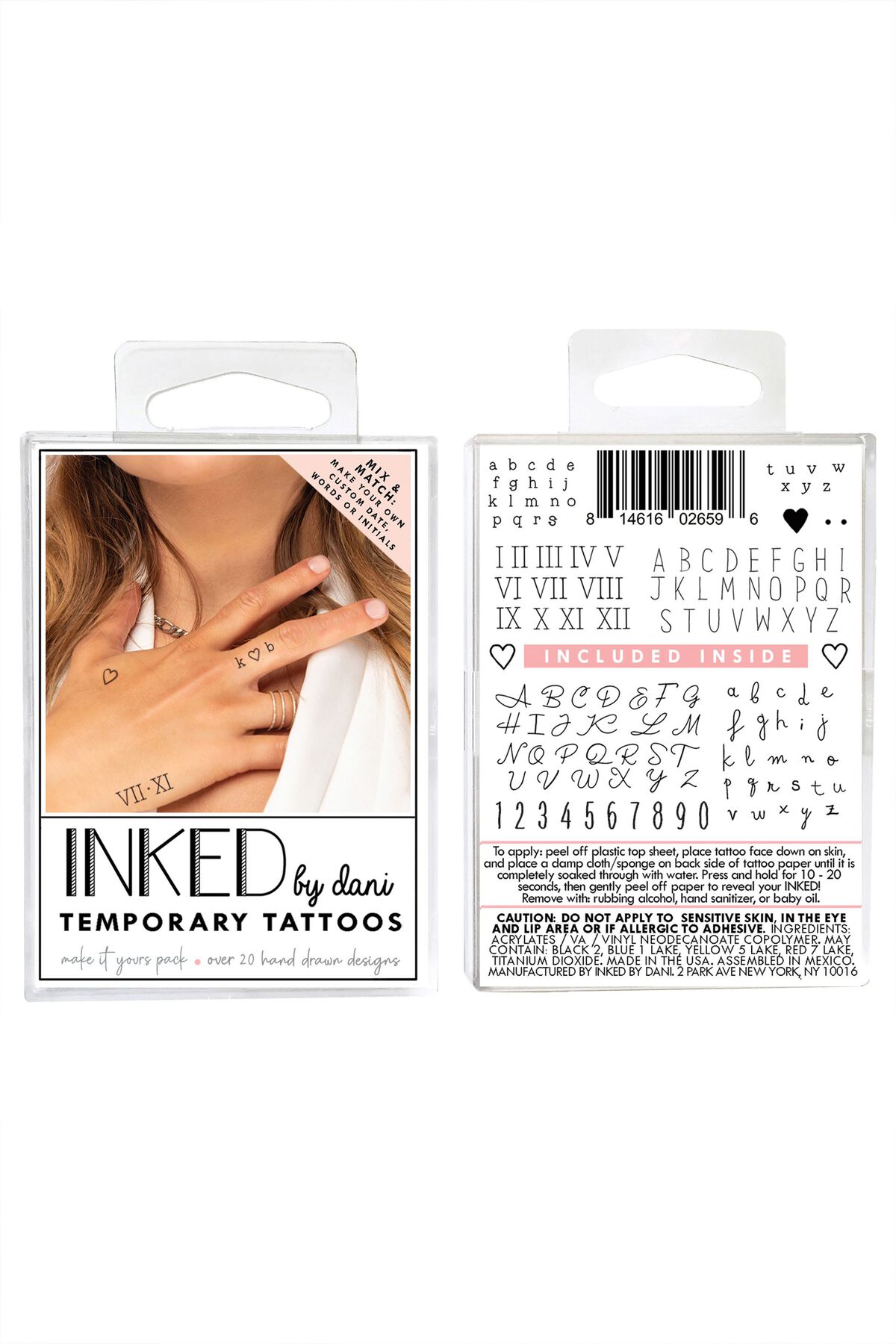INKED BY DANI Temporary Tattoos Black | Garage