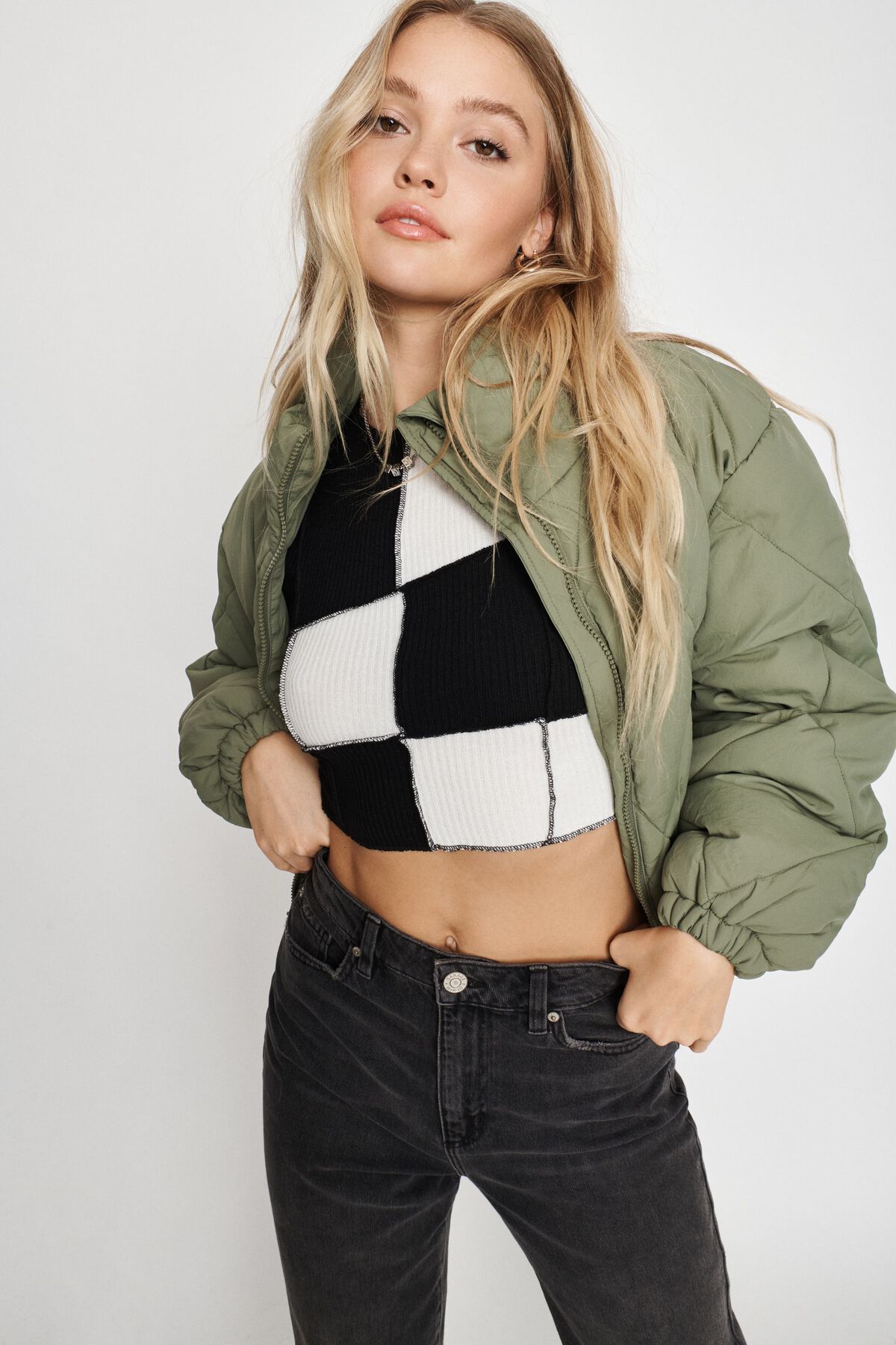 Patchwork Ribbed Tank | Garage