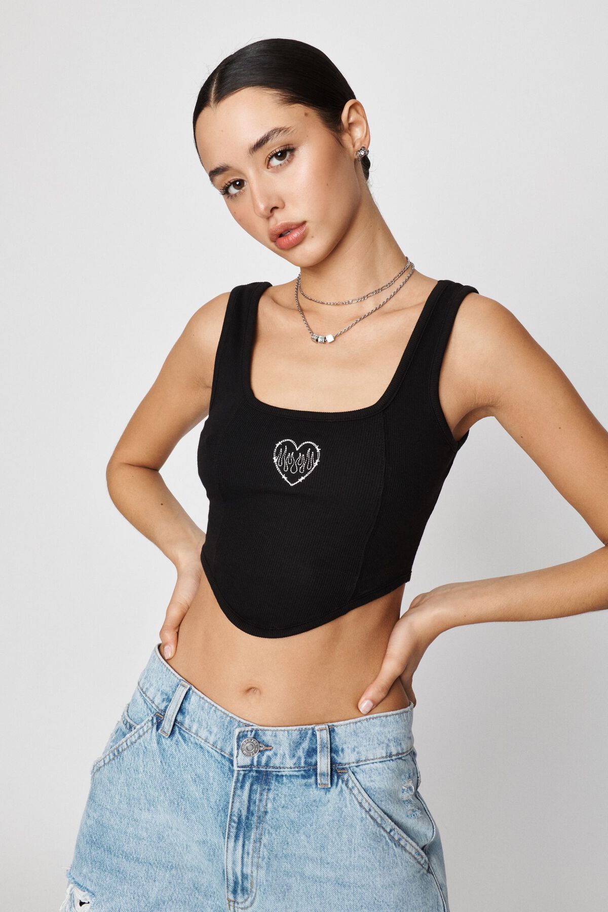 V-Hem Tank Top Black | Garage