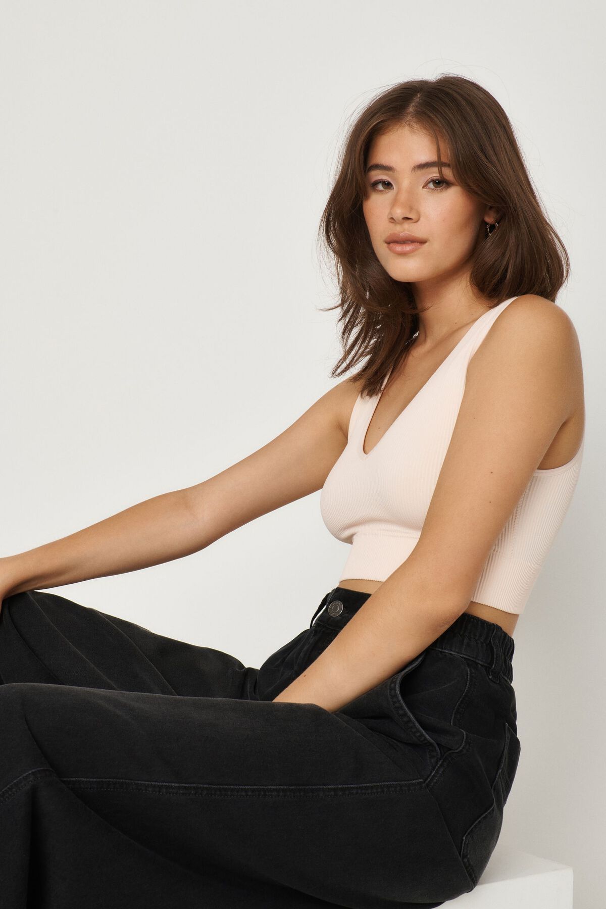 Stella Seamless Plunge Tank Top | Garage