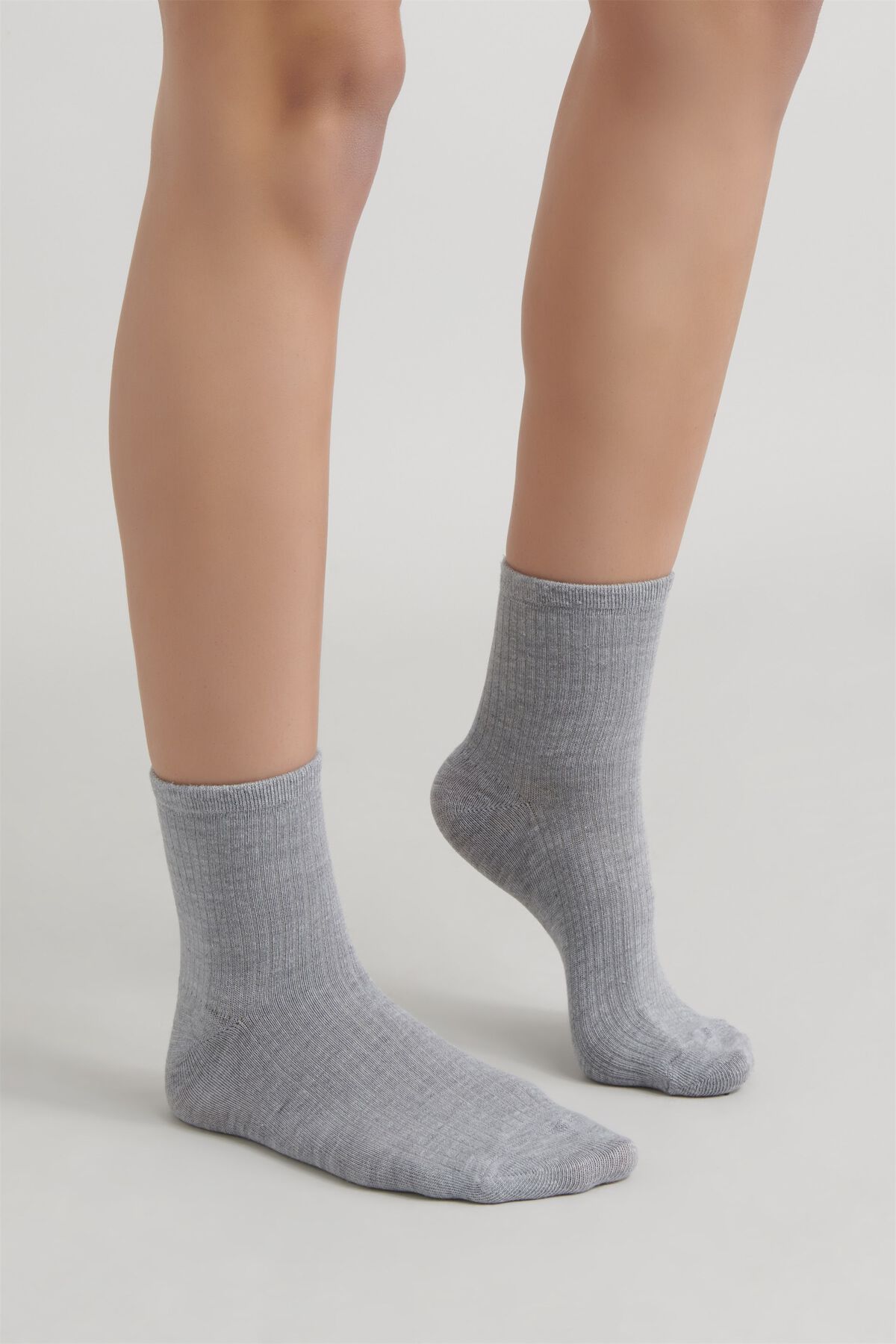 Ribbed Ankle Socks GREY | Garage