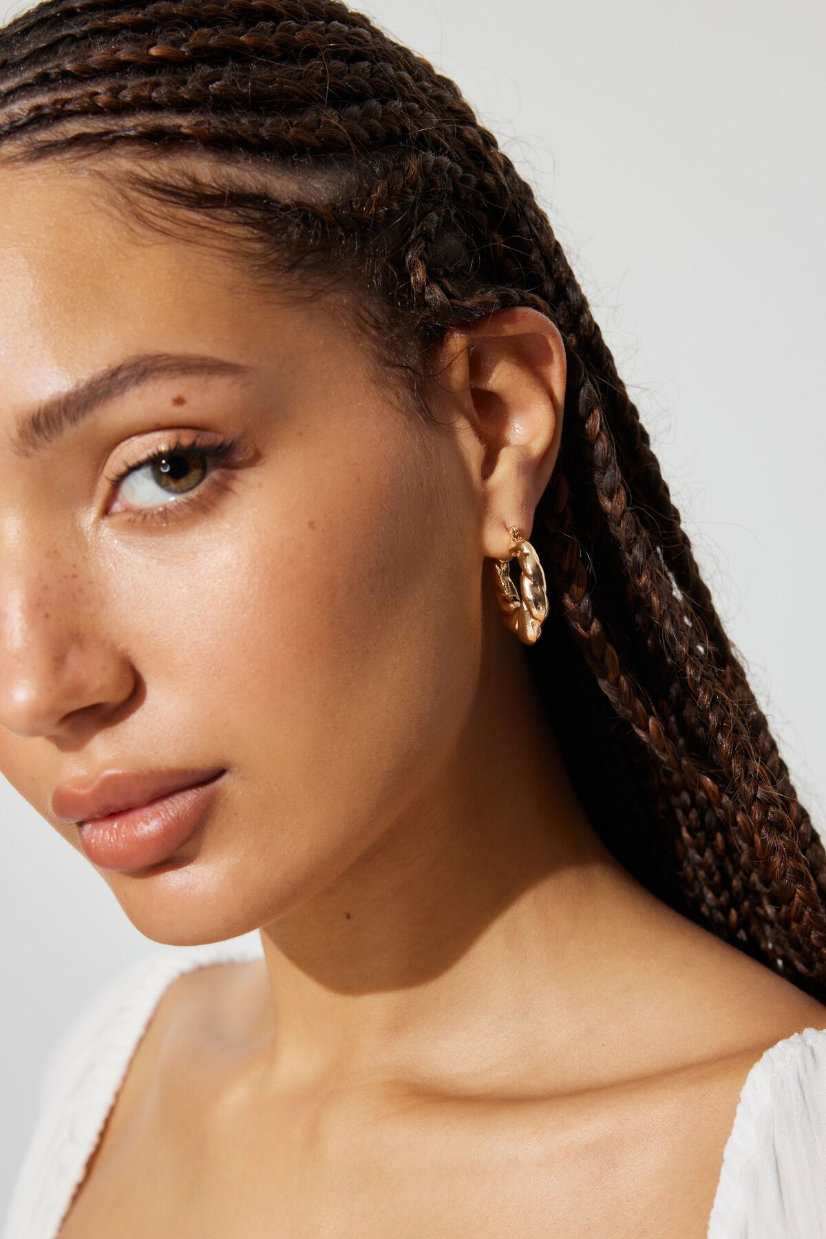 Chunky Twist Hoops Yellow | Garage