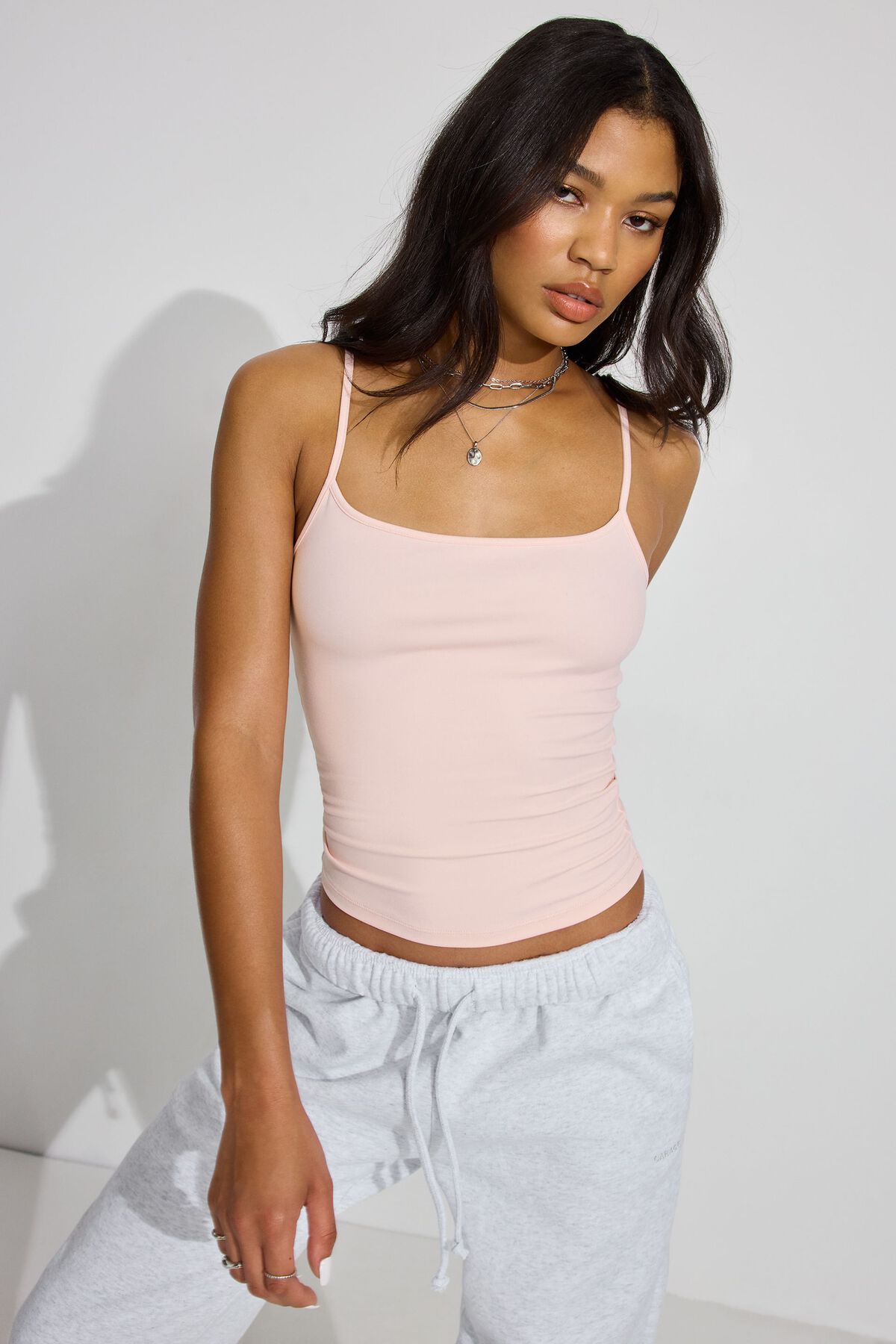 Sleek Scoop Cami Top Pink | Garage