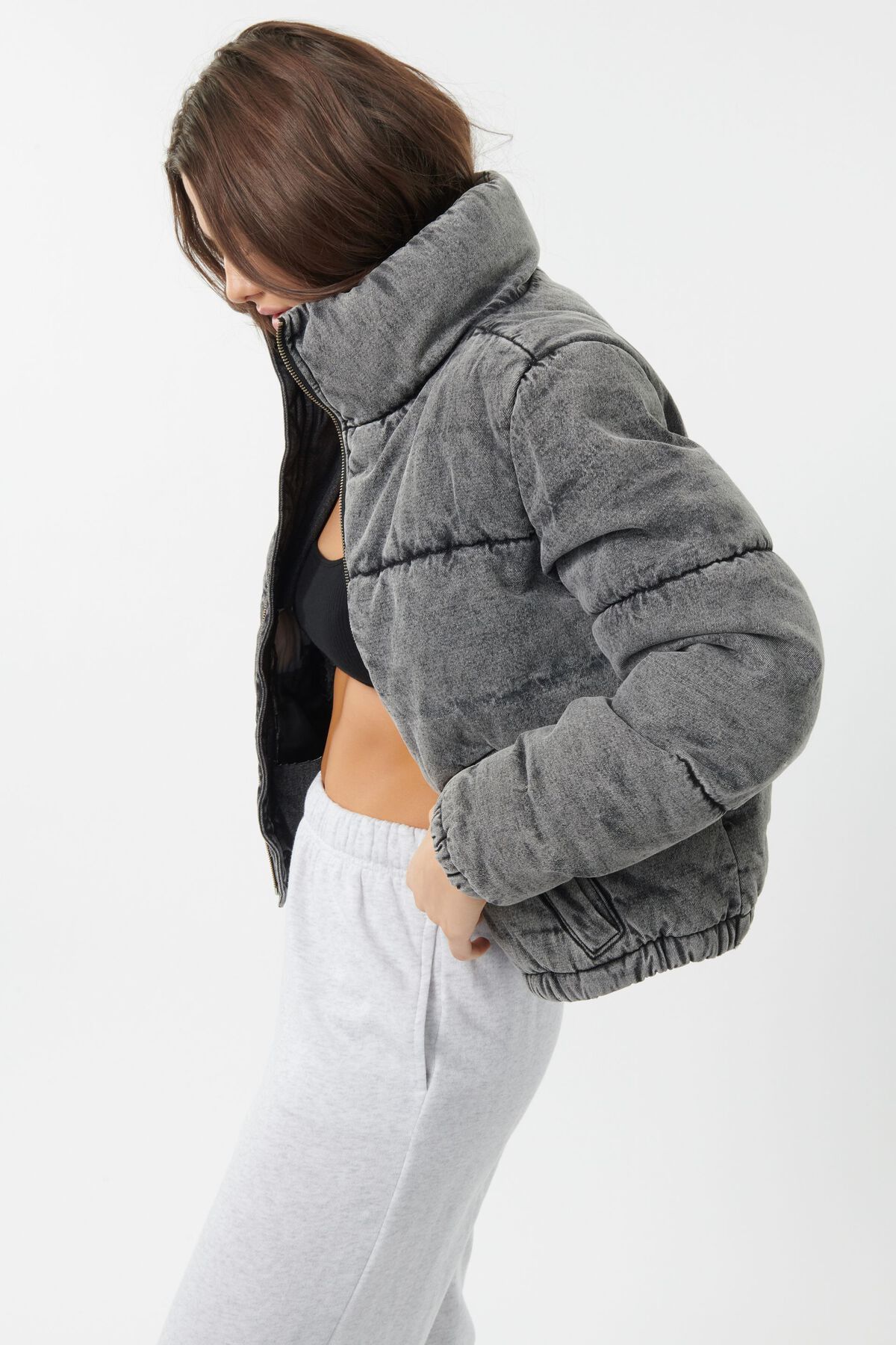 Garage Denim Puffer Jacket - 1000596633CV