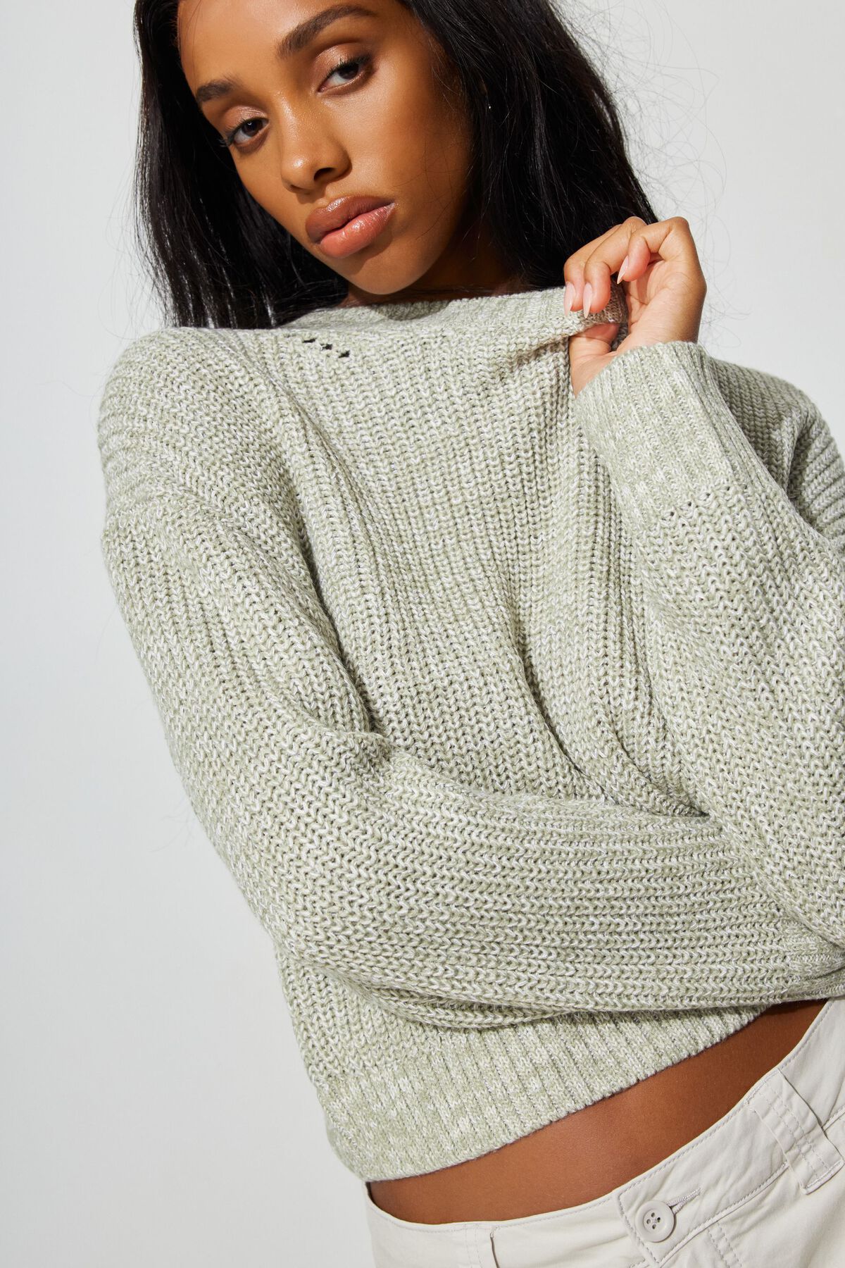 Charlotte Super Soft Sweater Green | Garage