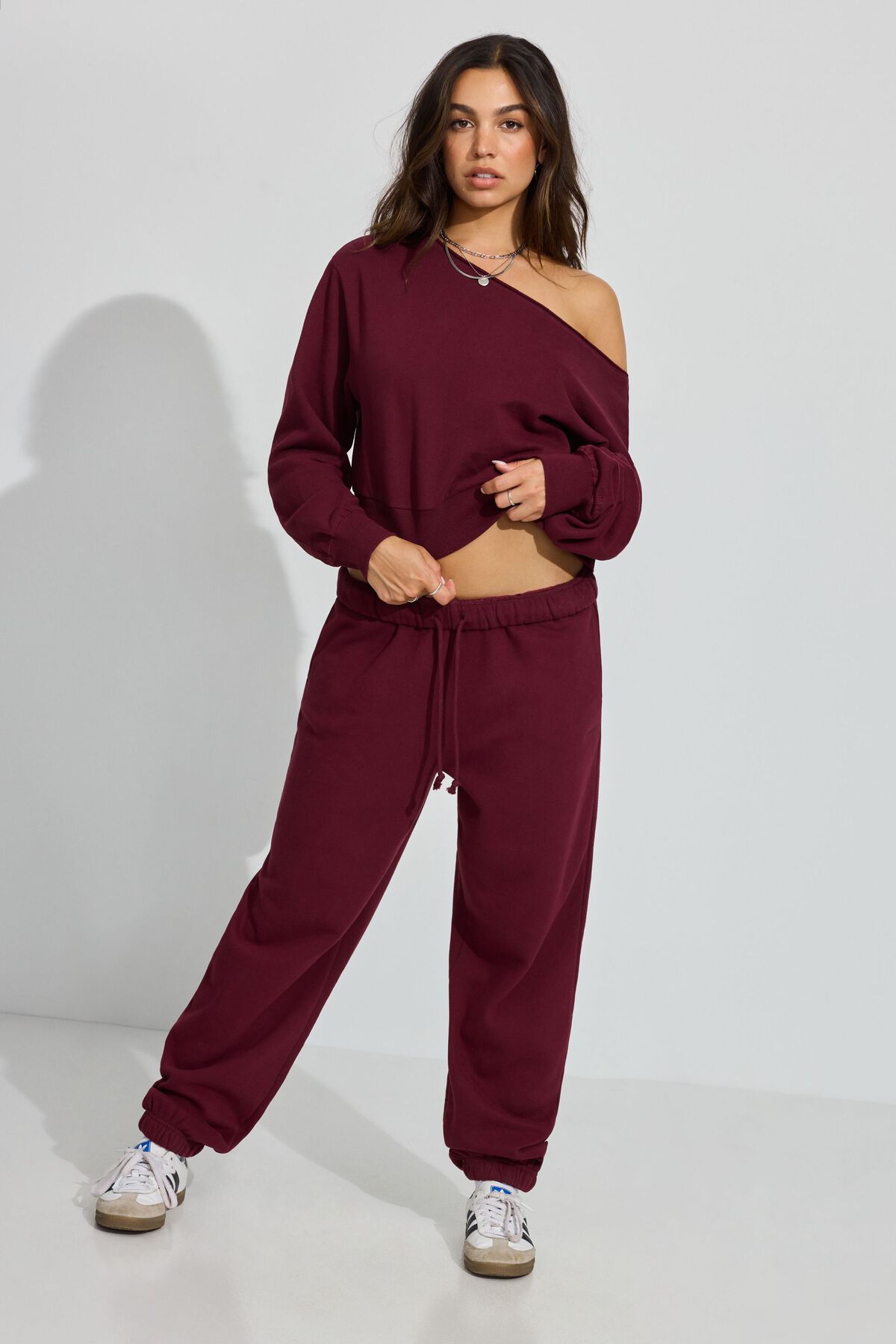 UltraFleece Boyfriend Sweatpants Burgundy | Garage