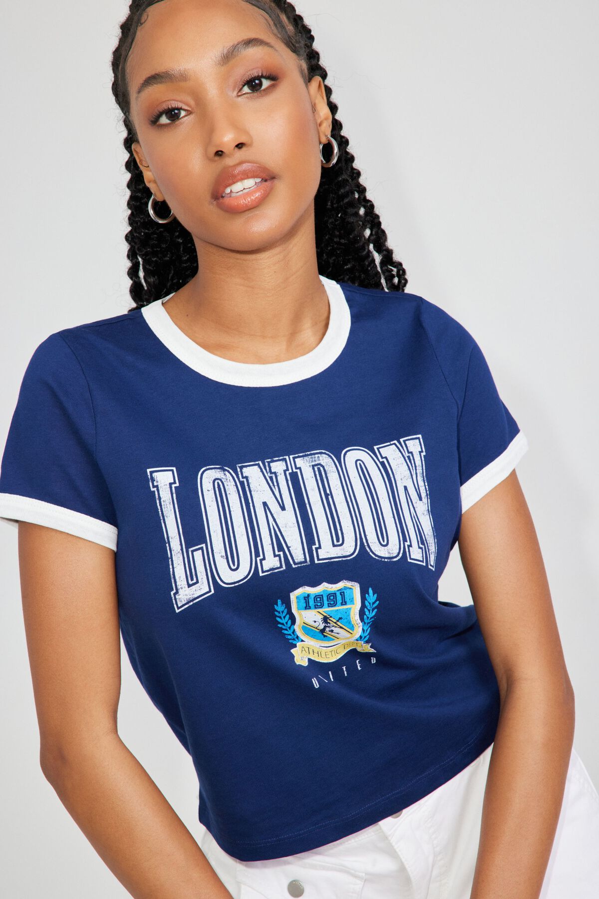 Ringer Tee Blue | Garage