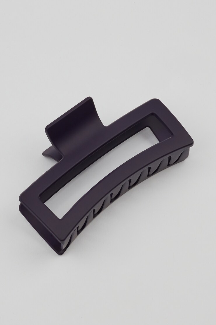 Oversized Rectangle Claw Clip Purple | Garage