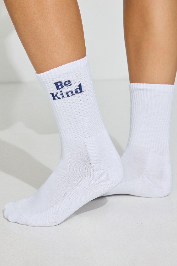 Be Kind Crew Socks Blue | Garage