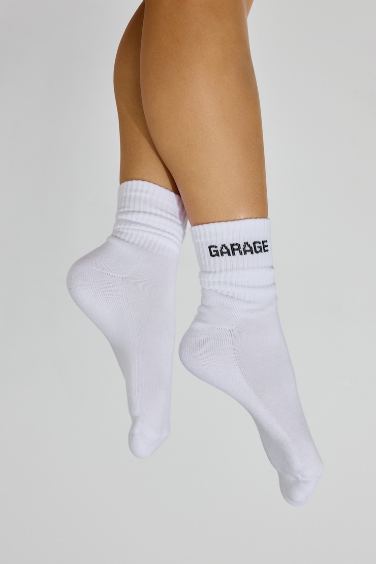 Garage Logo Crew Sock Black | Garage